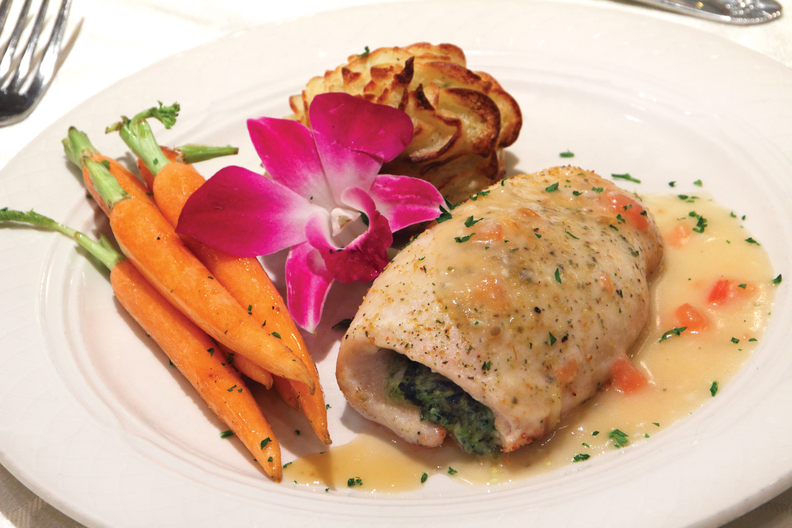 Crystal Ballroom Roulade of Chicken Florentine | Crystal Ballroom ...